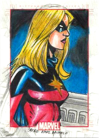 Ms Marvel / Captain Marvel / Binary Sketch Cards + Wonder Man Sketches ...