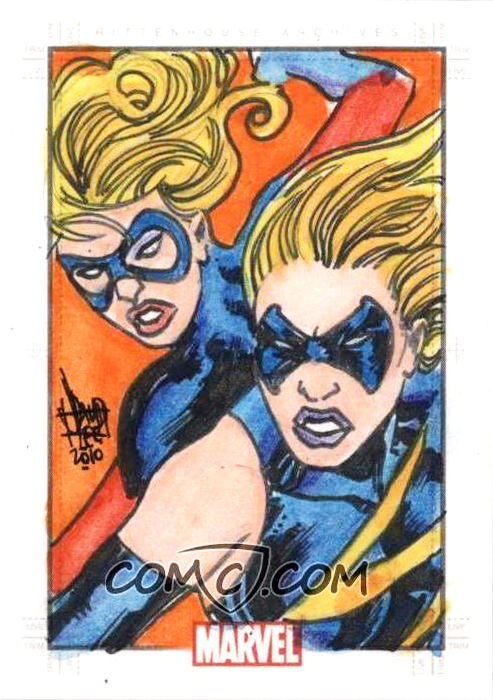 Captain Marvel / Ms Marvel / Warbird / Binary Sketch Card Collection ...